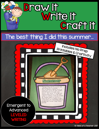The Best Part of My Summer Writing Craftivity | Teaching Resources