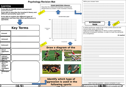 Psychology 2 learning mat | Teaching Resources