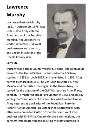 Lawrence Murphy Handout | Teaching Resources