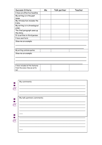 Adventure Story Success Criteria | Teaching Resources