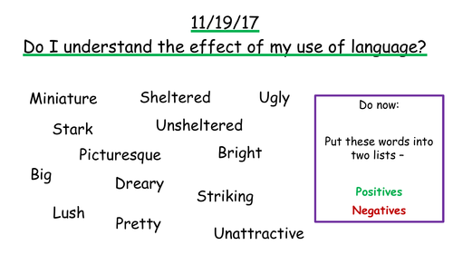AO2 - Language Analysis and Effect | Teaching Resources