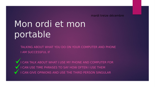 Mon ordi et mon portable | Teaching Resources