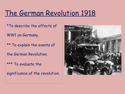 The German Revolution | Teaching Resources