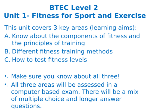BTEC Sport Level 2 Unit 1 | Teaching Resources BTEC Sport Level 2 Unit 1 | Teaching Resources