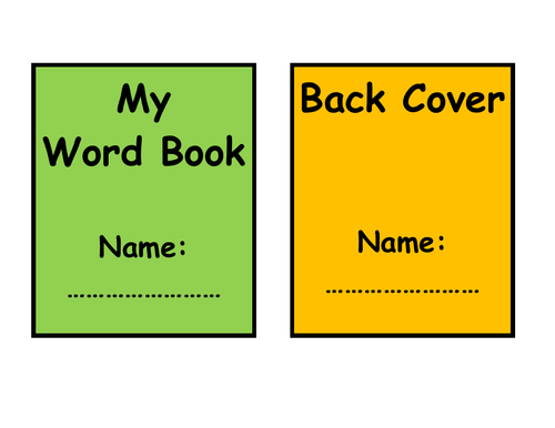 Spellings - Personal Dictionary - Word Book | Teaching Resources