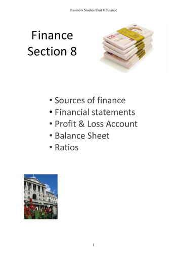 Business GCSE Growing Business Finance Revision Booklet | Teaching ...