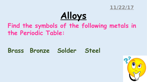 GCSE chemistry - alloys (complete lesson) | Teaching Resources