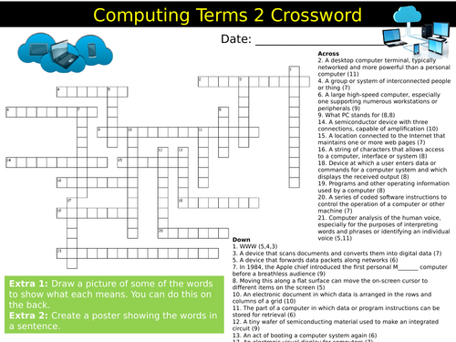 Computing Key Terms Crossword #2 ICT Technology Starter Activity ... Computing Key Terms Crossword #2 ICT Technology Starter Activity ...