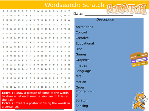 Scratch Programming Wordsearch ICT Computing Starter Activity Keywords ... Scratch Programming Wordsearch ICT Computing Starter Activity Keywords ...