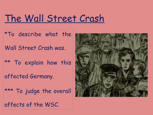 The Wall Street Crash | Teaching Resources