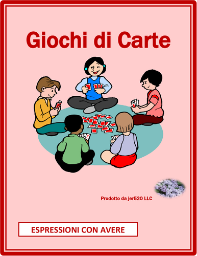Espressioni con avere Italian Card Games | Teaching Resources
