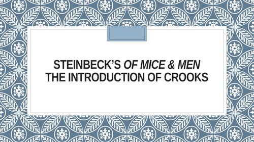 Of Mice and Men Chapter 4 | Teaching Resources