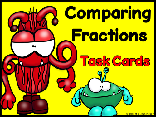 Comparing Fractions Task Cards | Teaching Resources