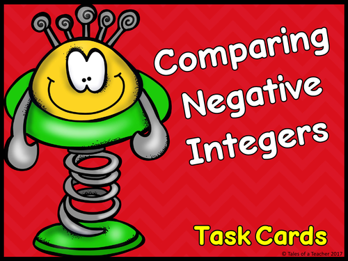 Comparing Negative Integers Task Cards | Teaching Resources Comparing Negative Integers Task Cards | Teaching Resources