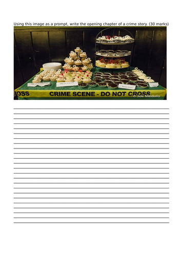 Creative writing detective crime story worksheet | Teaching Resources