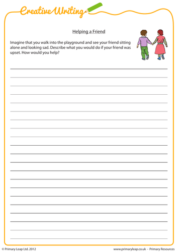 Creative Writing - Helping a Friend | Teaching Resources