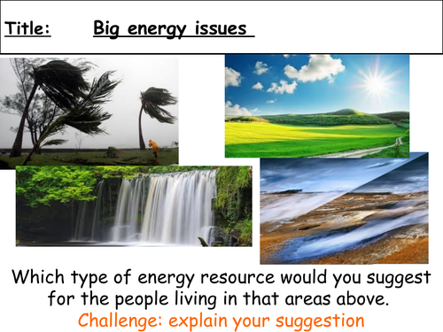 P3 Big energy issues | Teaching Resources