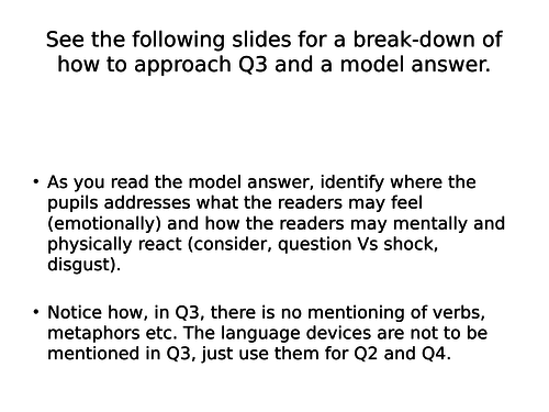 GCSE English Language: How to approach Q3 | Teaching Resources