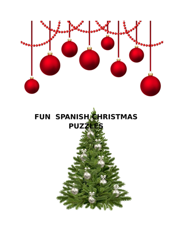 FUN SPANISH CHRISTMAS PUZZLES | Teaching Resources