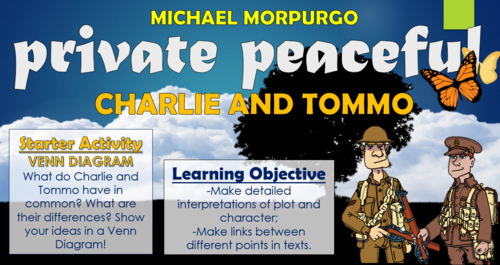 Private Peaceful: Charlie and Tommo! by TandLGuru | Teaching Resources