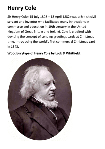 Henry Cole and the First Christmas Card | Teaching Resources