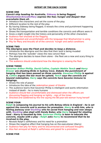 Our Country's Good - Character and Scene Analysis | Teaching Resources