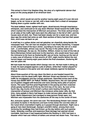 AQA English Language Paper 1 - Stephen King's IT | Teaching Resources