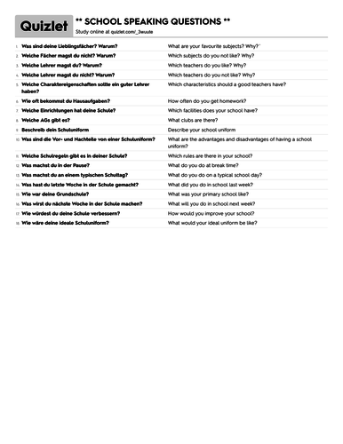 GCSE German revision resources | Tes