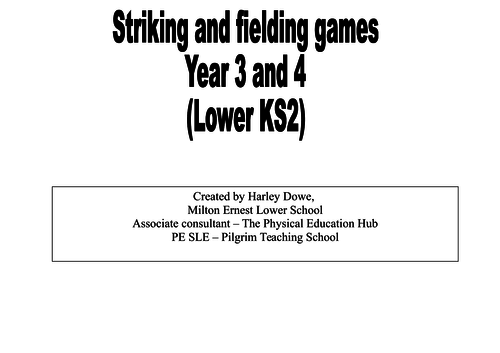 Striking and Fielding scheme of work for key stage 2 | Teaching Resources Striking and Fielding scheme of work for key stage 2 | Teaching Resources