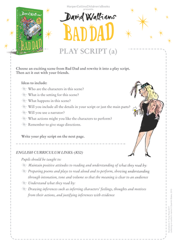 David Walliams Bad Dad Play Scripts | Teaching Resources
