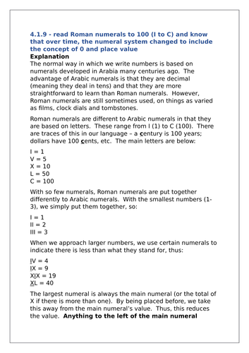 Roman Numerals | Teaching Resources