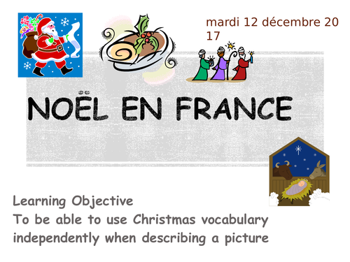 French picture description Christmas | Teaching Resources