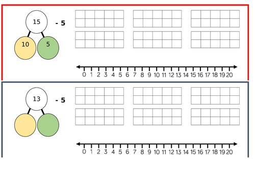 Subtraction crossing 10, Year 1, Spring Block 1 by jennywren83 ...