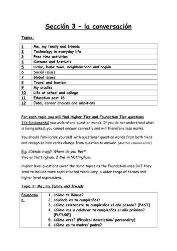 GCSE Spanish revision resources | Tes