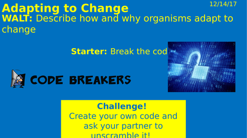Adapting to change KS3 | Teaching Resources Adapting to change KS3 | Teaching Resources