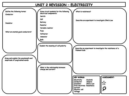 GCSE Physics Electricity Revision Mats | Teaching Resources GCSE Physics Electricity Revision Mats | Teaching Resources