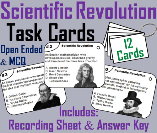 Scientific Revolution Task Cards | Teaching Resources
