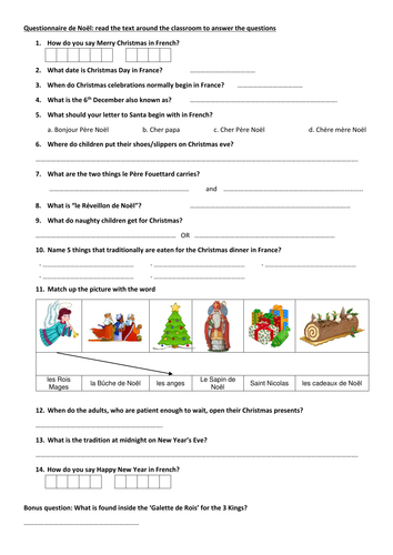 Joyeux Noel: reading around the classroom | Teaching Resources