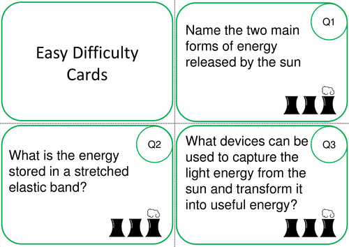 Energy Task Cards (Physics): Includes 45 differentiated cards ...