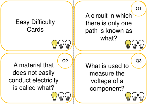 Electrical Circuits Task Cards Physics Includes 45 Differentiated Cards Teaching Resources 