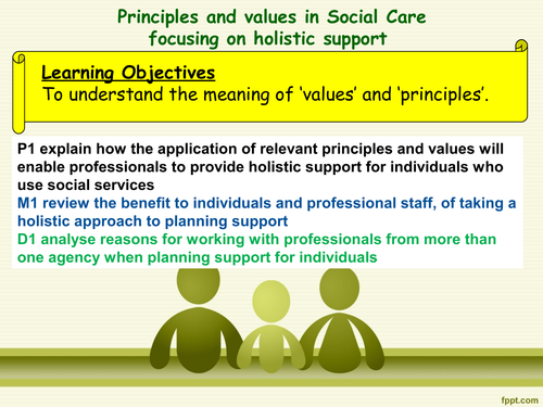 Principles and values in social are focusing on holistic support ...