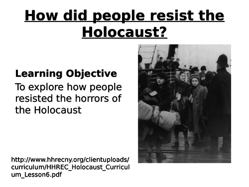 Holocaust - Resistance | Teaching Resources