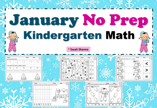 January Kindergarten No Prep Math | Teaching Resources