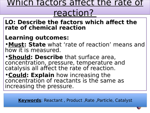 Gcse Reaction Rates Revise Factors Which Affect Them