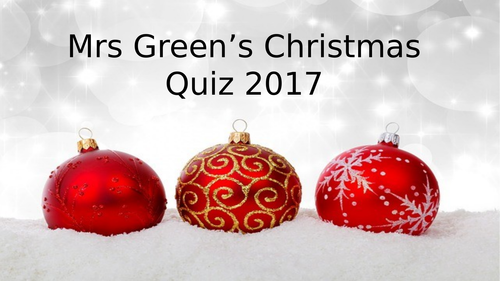 Christmas Quiz 2017 | Teaching Resources Christmas Quiz 2017 | Teaching Resources