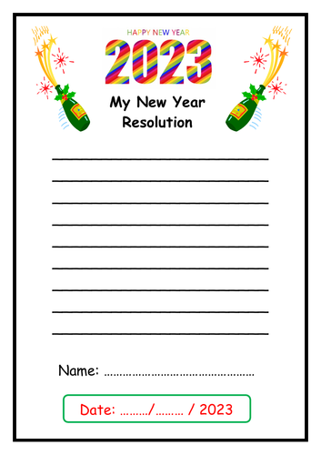 New Year's Resolution 2023 | Teaching Resources