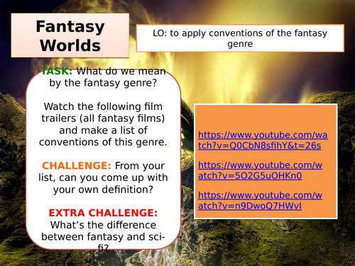 Creative Writing - Creating a Fantasy World | Teaching Resources