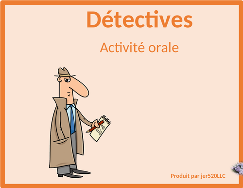 Professions in French Detectives Speaking Activity | Teaching Resources