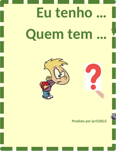 Profissões (Professions in Portuguese) Eu tenho Quem tem | Teaching ...