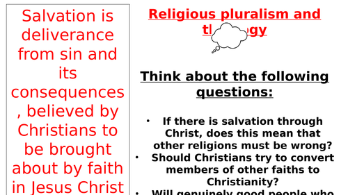 OCR New Topic - Religious Pluralism & Theology - Exclusivism | Teaching ...